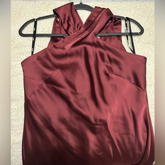 Lovely | Dresses | Lovely Draped Twist Halter Tieback Trumpet Gown ...